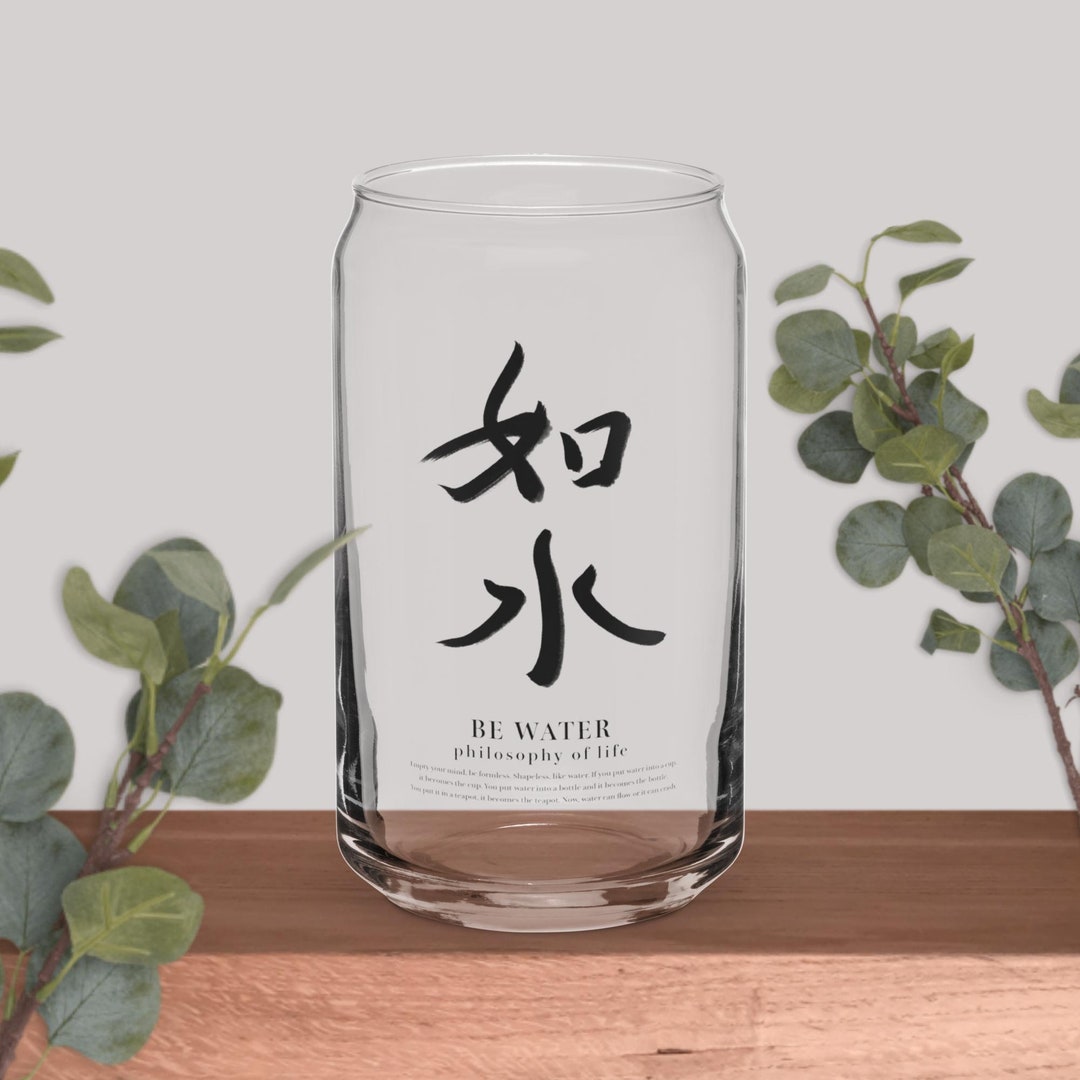 Minimalist Glass Cup | Calligraphy Designer Cup | Typographical Can ...