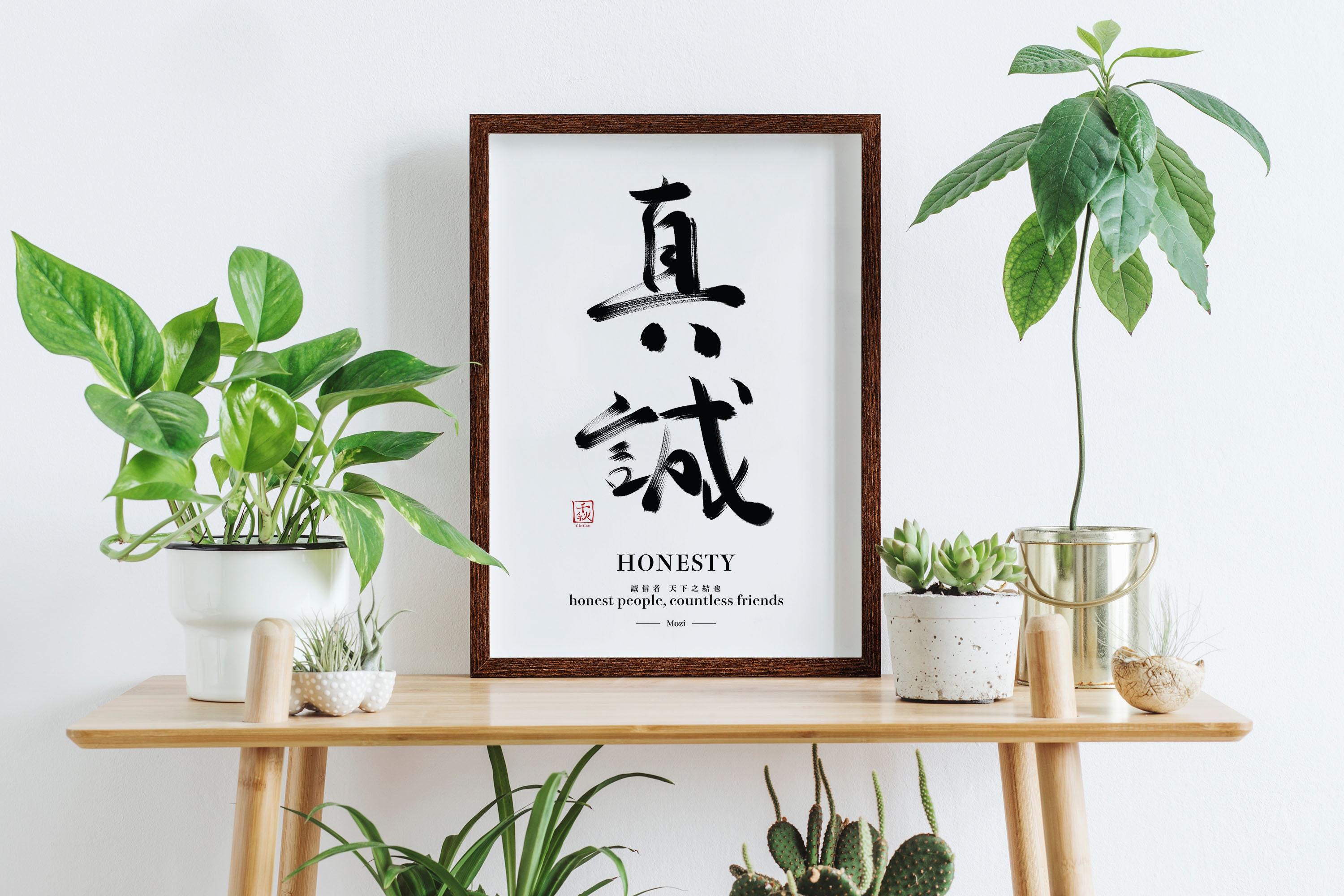Japanese Print Calligraphy Japanese Chinese Art Calligraphy Poster ...