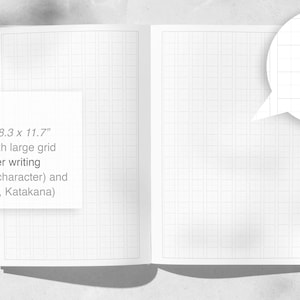 Japanese Practice Book - A4 / Grid, Vertical Writing, Right to Left ...