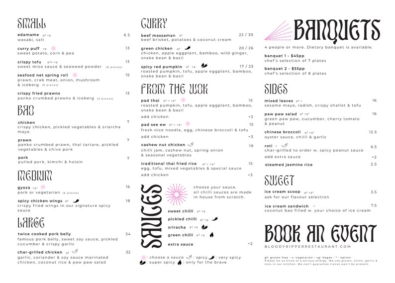 Chic Restaurant Menu Modern Asian Dim-sum Menu Dinner Party Menu Thai ...