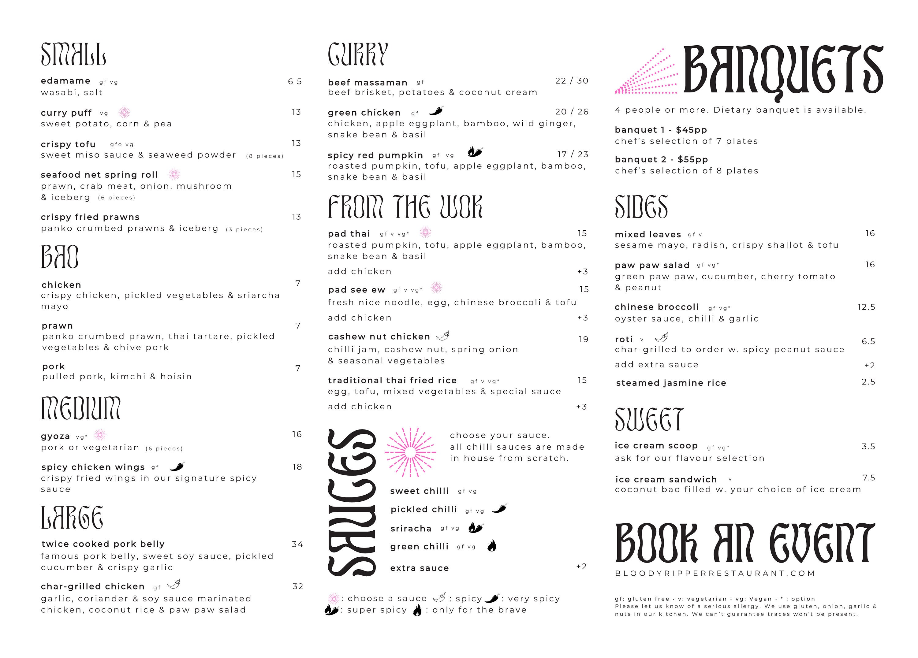 Chic Restaurant Menu Modern Asian Dim-sum Menu Dinner Party Menu Thai ...