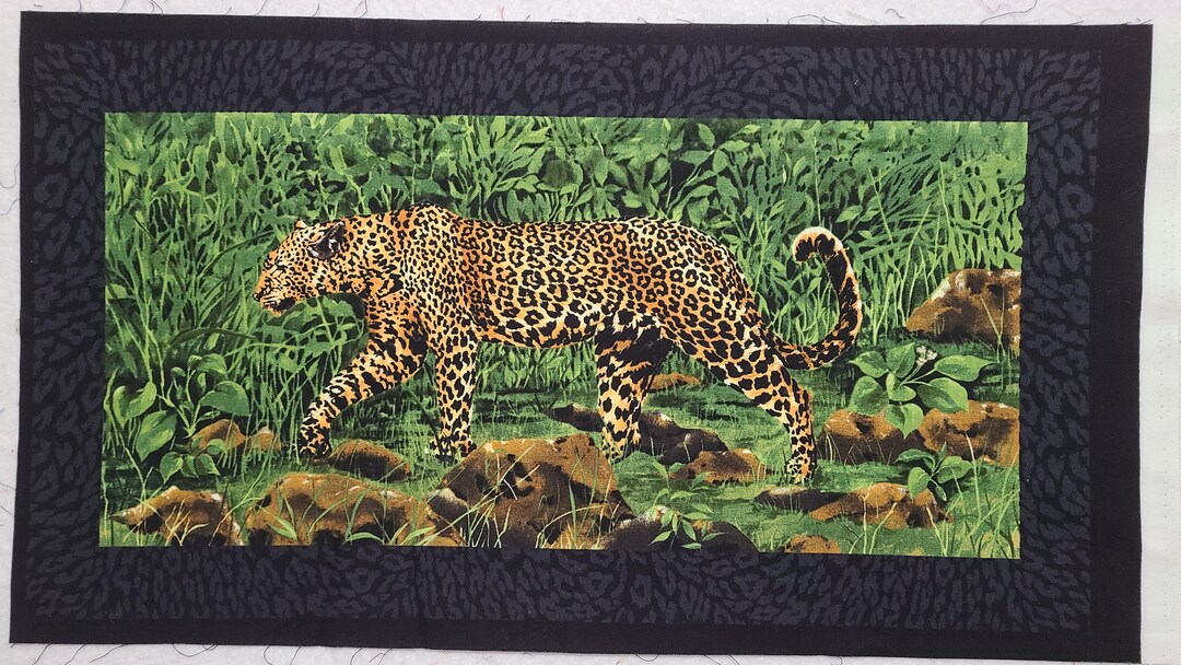 Leopard Hexified Panel Quilt Kit - Etsy