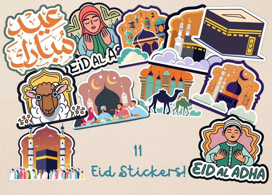 Eid Al Adha Digital Sticker Set Great for Gift Wrapping or - Etsy