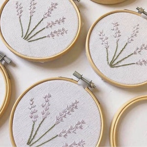 Beginner Lavender Embroidery Hoop Art Printable Pattern, PDF Digital ...