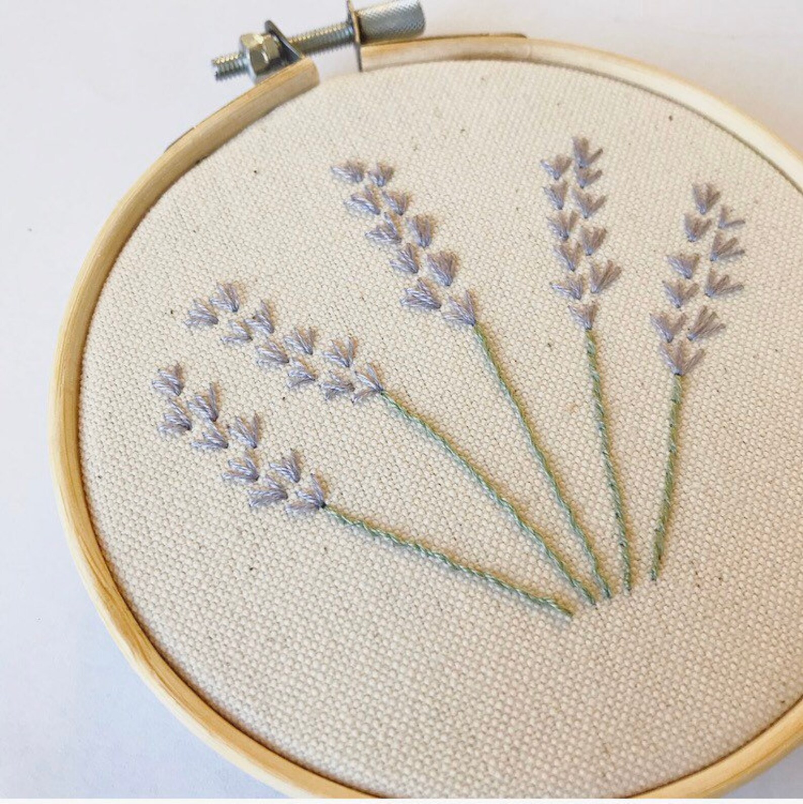 Beginner Lavender Embroidery Hoop Art Printable Pattern PDF | Etsy