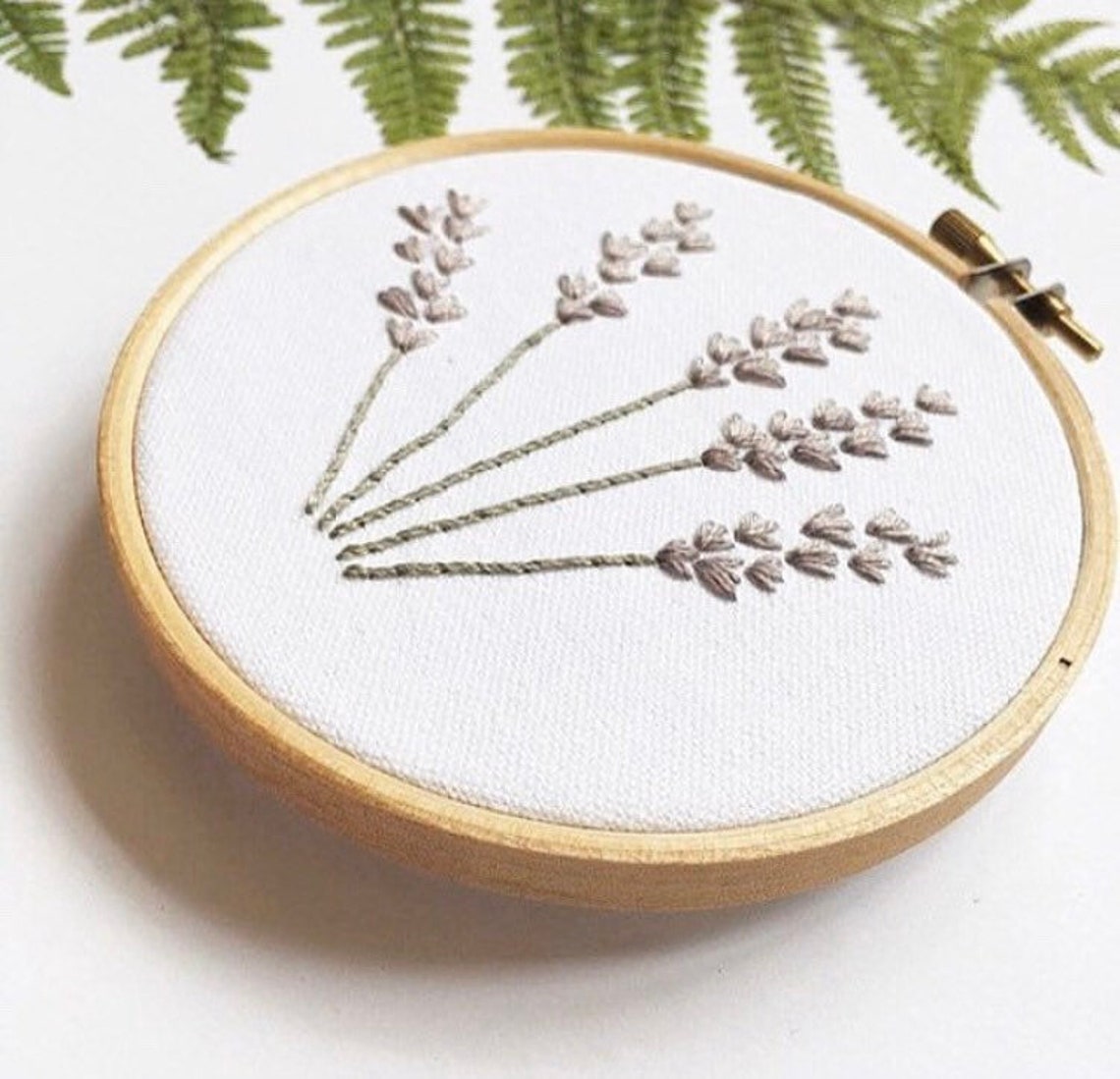 Beginner Lavender Embroidery Hoop Art Printable Pattern PDF | Etsy