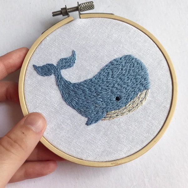 Whale Embroidery - Etsy