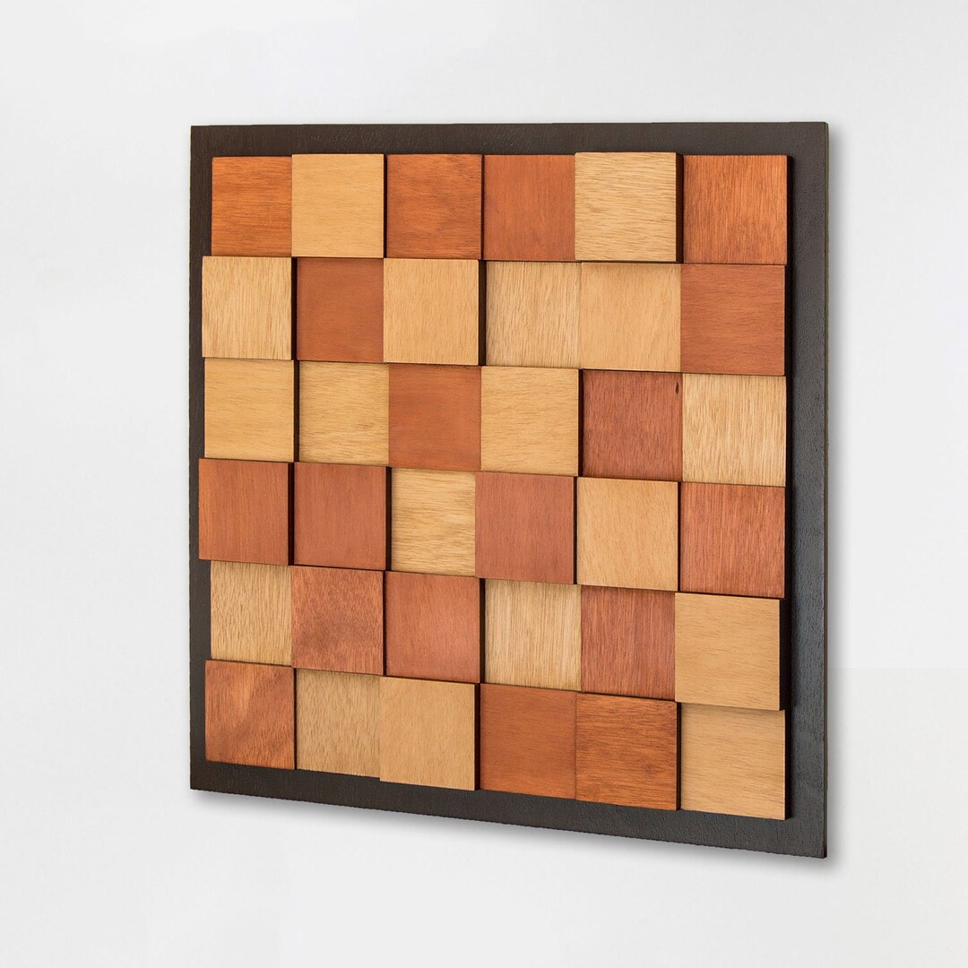 Modern Artwork, Wood Blocks Wall Art, Acoustic Panel Wall Art, Wood ...