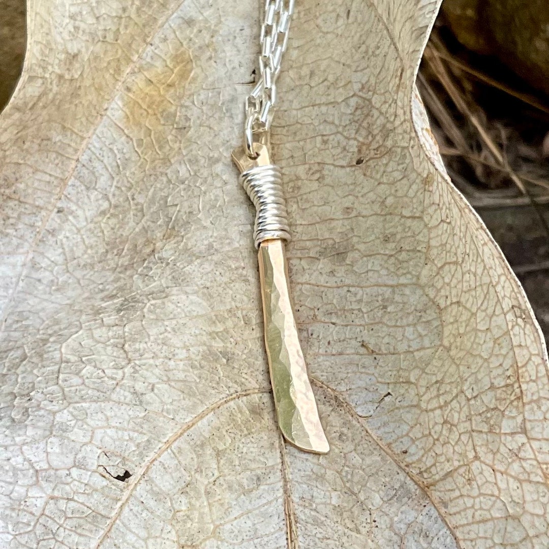Machete - Sterling Silver & 14k Gold Fill - Handmade Caribbean Pendant ...