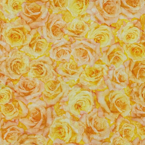 Yellow Rose Fabric - Etsy