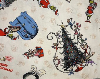 Half Yard How the Grinch Stole Christmas by Robert Kaufman Lime Green ...
