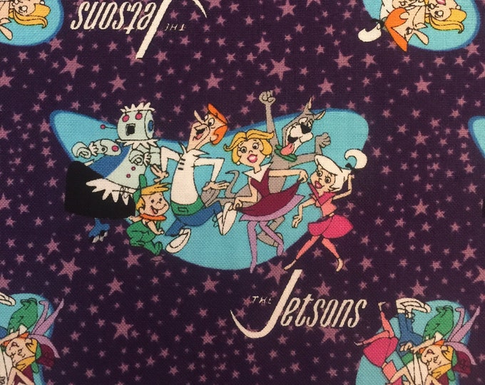 Half Yard the Jetsons Retro Space Age Family on Purple by Camelot Kids ...
