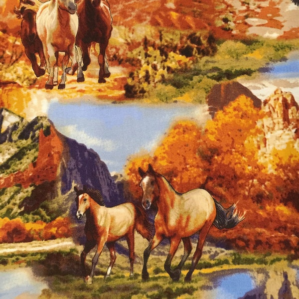 Western Horse Fabric - Etsy