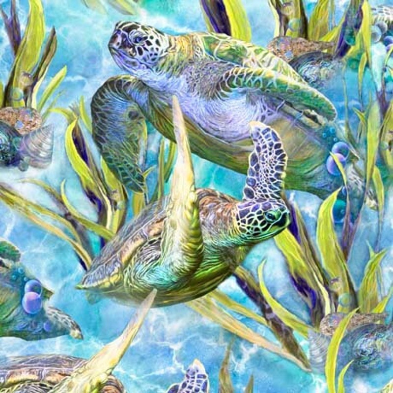 Sea Turtles Fabric - Etsy