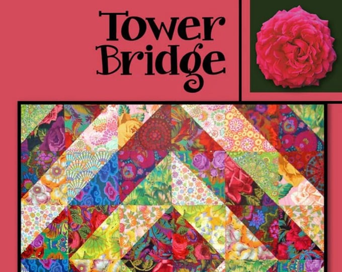 Tower Bridge Quilt Kit - Kaffe Fassett Fabric Pastels & Darks Floral ...