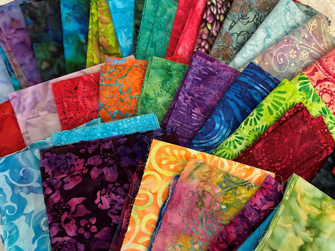STASH BUILDER! Batiks Assorted Scrap Bundle - 2 to 2.5 Yds Total ...