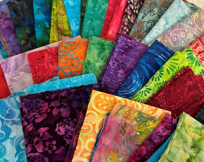 STASH BUILDER! Batiks Assorted Scrap Bundle - 2 to 2.5 Yds Total ...