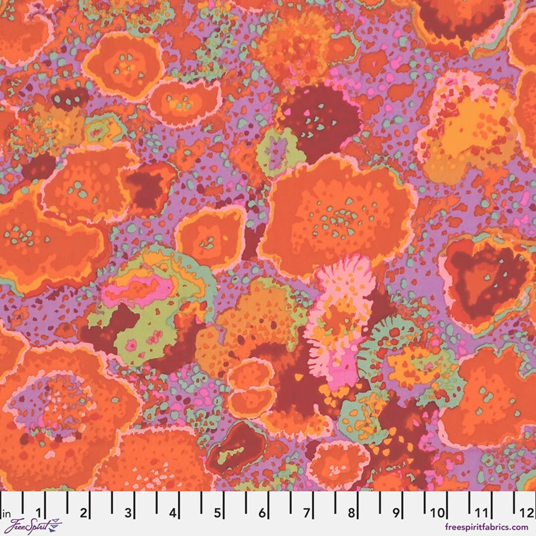 NEW IN STOCK Half Yard Kaffe Fassett Lichen GP76 in Rust by Freespirit ...