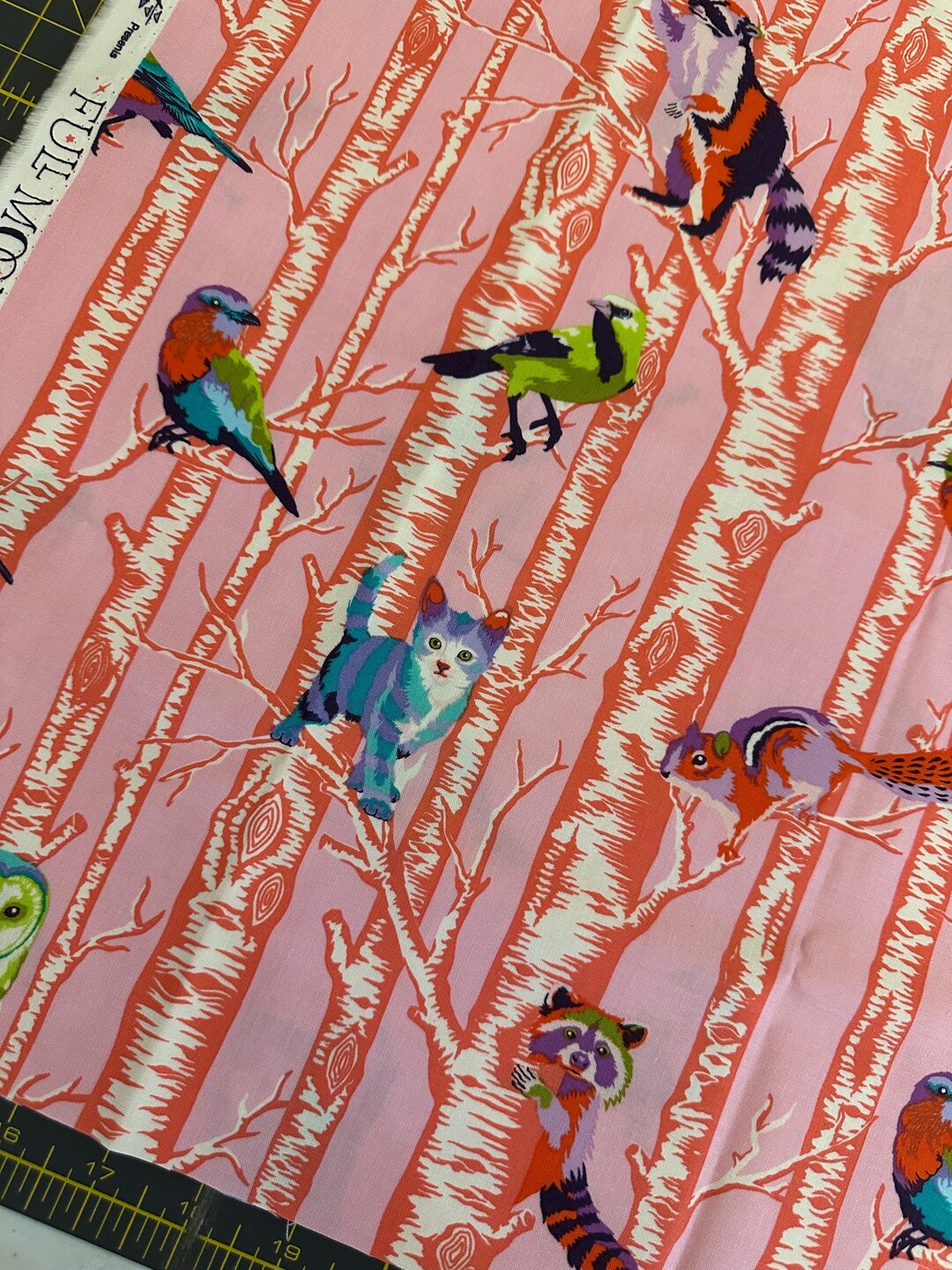 Half Yard - Full Moon Forest II Family Tree in Honey by Tula Pink ...