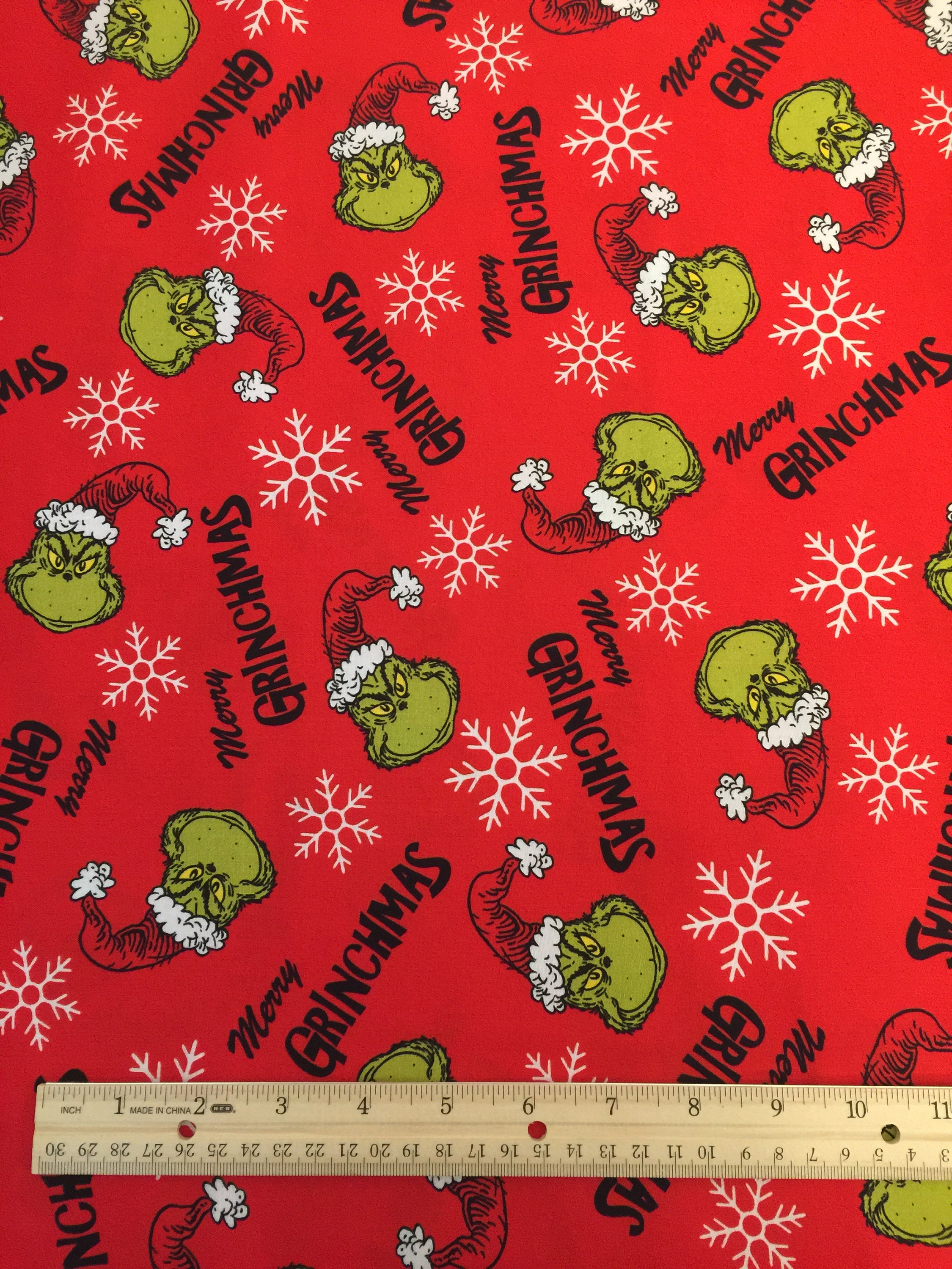 Half Yard How the Grinch Stole Christmas by Robert Kaufman Merry ...