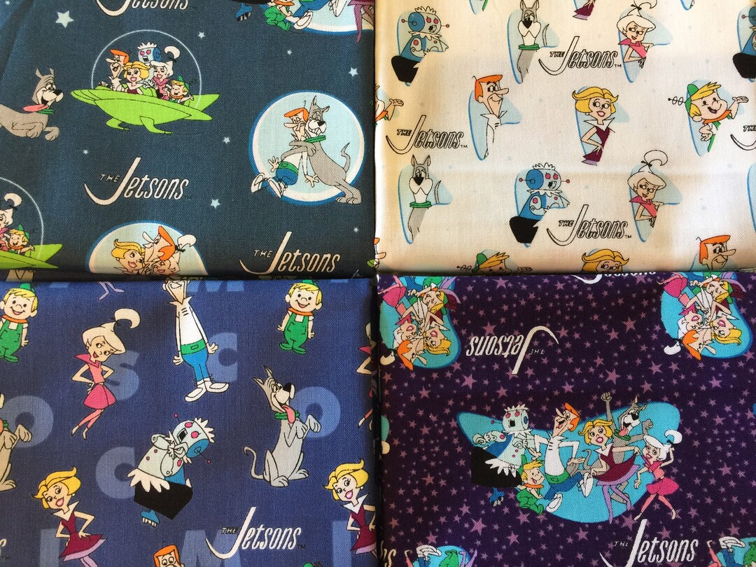 4 Fat Quarters the Jetsons Space Age Family by Camelot Kids Classic TV ...
