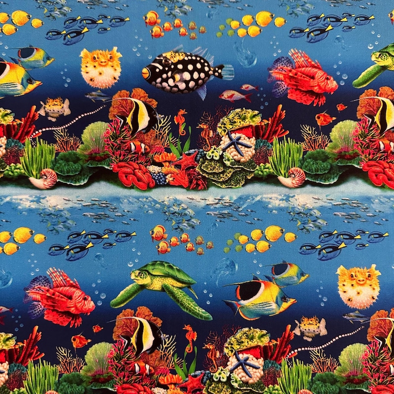 Tropical Fish Fabric - Etsy