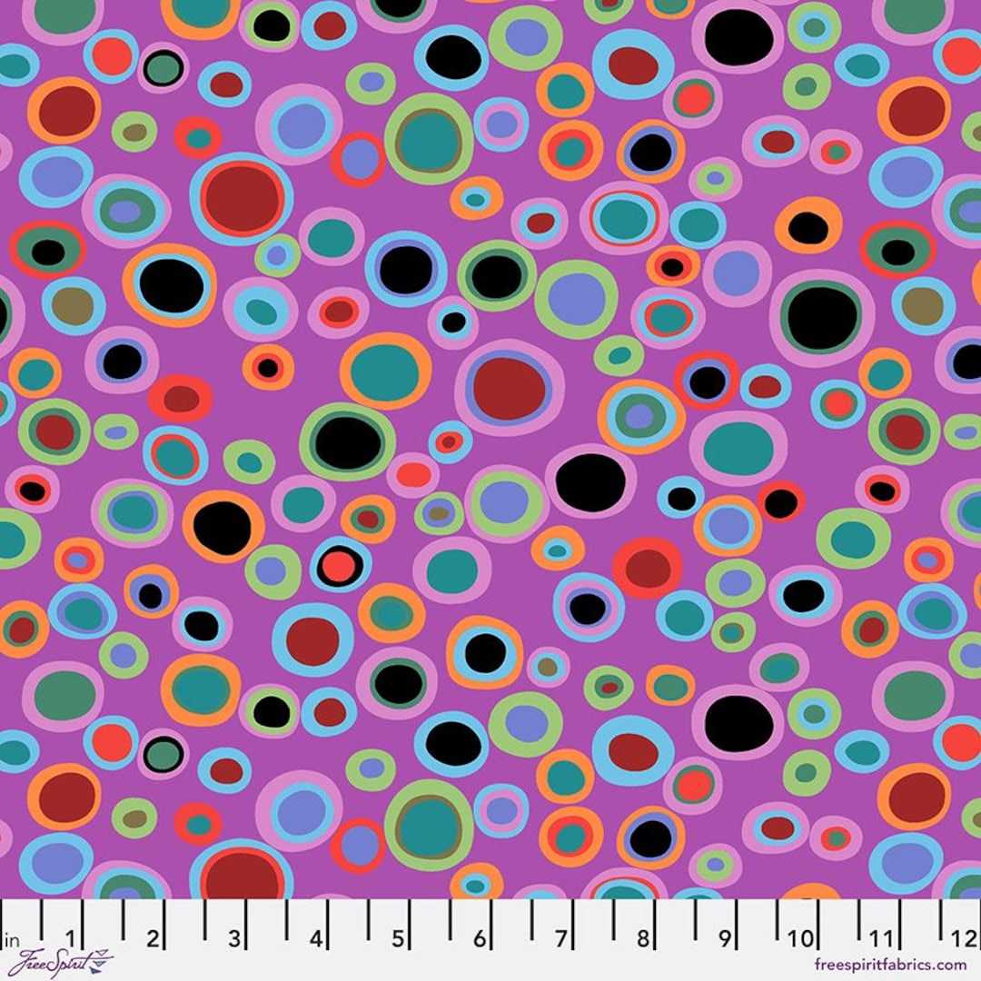 NEW! Half Yard - Kaffe Fassett Bubbles GP15 in Plum by Freespirit ...