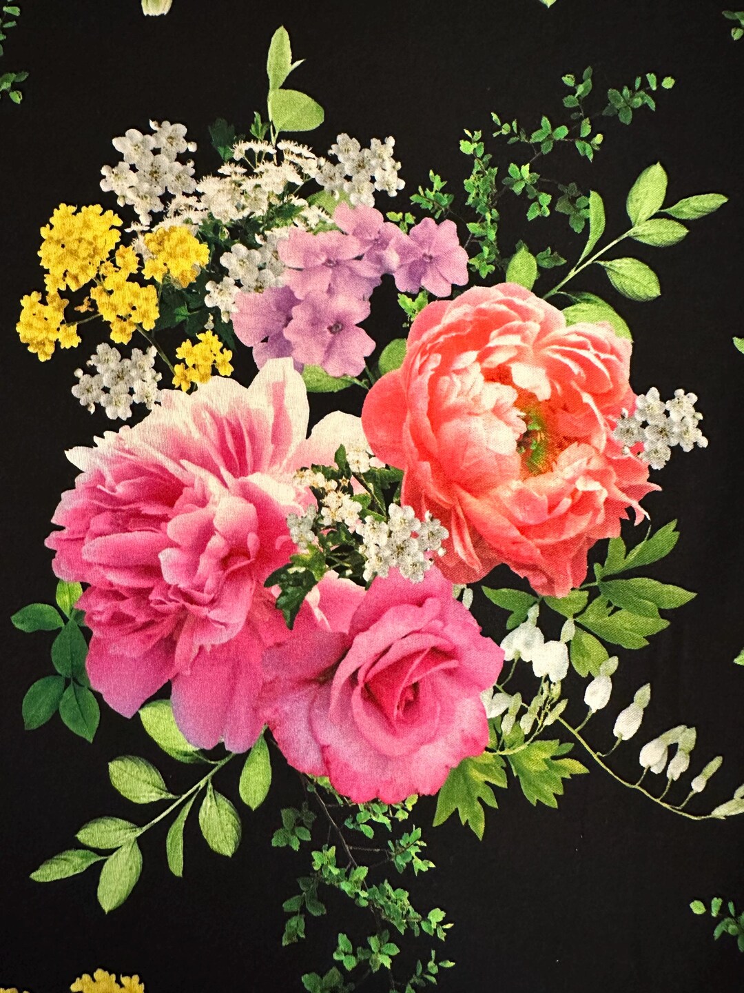 NEW! Half Yard - Flower Splendor by Michael Miller - Splendor Bouquet ...