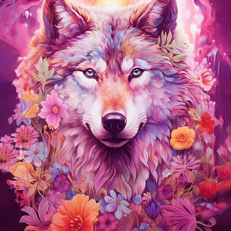 Wolf Fabric Panel - Etsy
