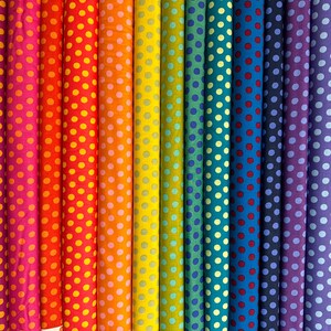 Rainbow Spot Fat Quarter Bundle by Kaffe Fassett Vibrant Colorful Spots ...