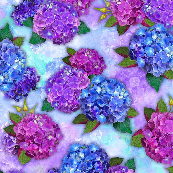 Hydrangea Fabric - Etsy