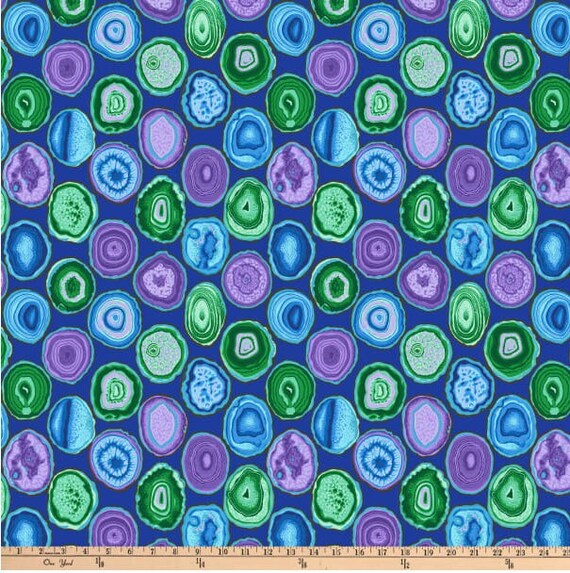 Half Yard Kaffe Fassett Philip Jacobs Geodes PJ99 in Blue - Etsy