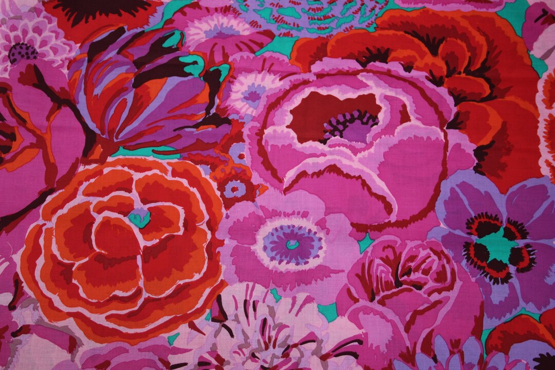 Half Yard - Kaffe Fassett Bekah GP69 Magenta 100% Cotton Fabric ...