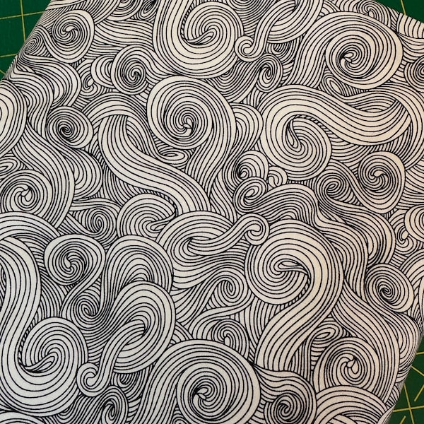 White Swirl Fabric - Etsy