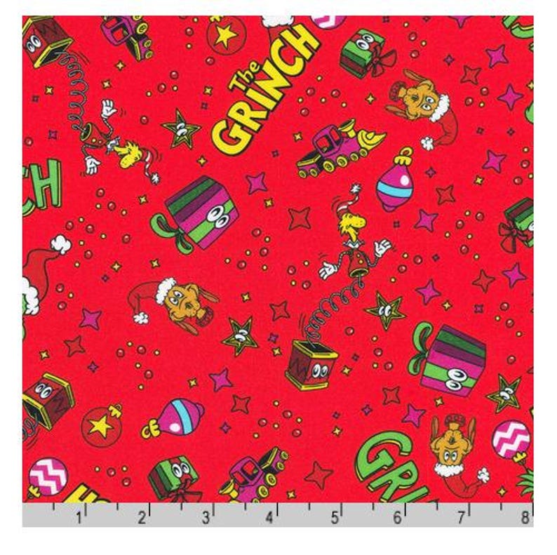Half Yard - How the Grinch Stole Christmas by Robert Kaufman Grinchmas ...