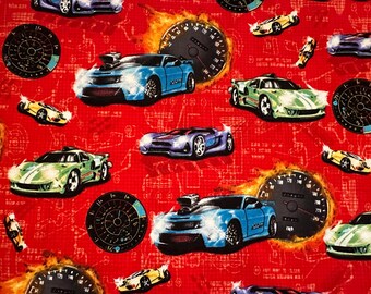 NEW! Half Yard - Heavy Metal by Quilting Treasures Hot Rods Classic ...