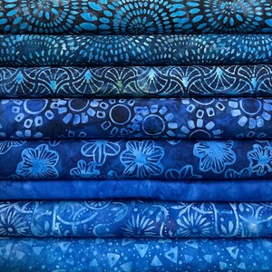 Vibrant Batik Color Bundles Assorted Colorful Batik Fat Quarter Sets Cotton Fabric by Riley ...