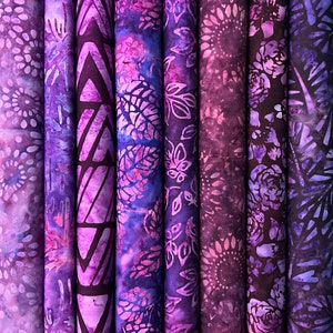 Vibrant Batik Color Bundles Assorted Colorful Batik Fat Quarter Sets ...