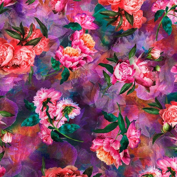 Peony Fabric by the Yard - Etsy