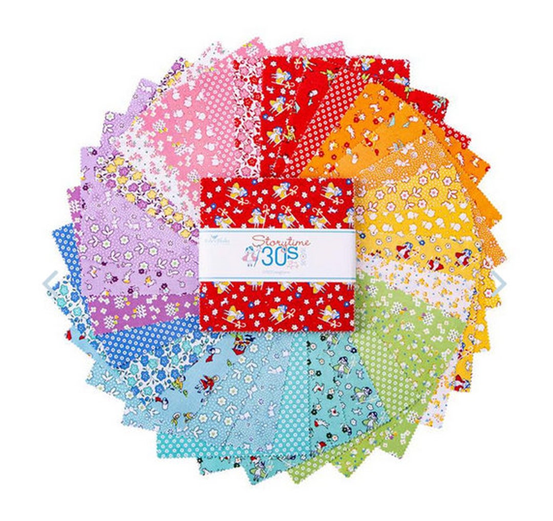 5 Inch Stacker Storytime 30s by Riley Blake Charm Pack 5 Inch - Etsy