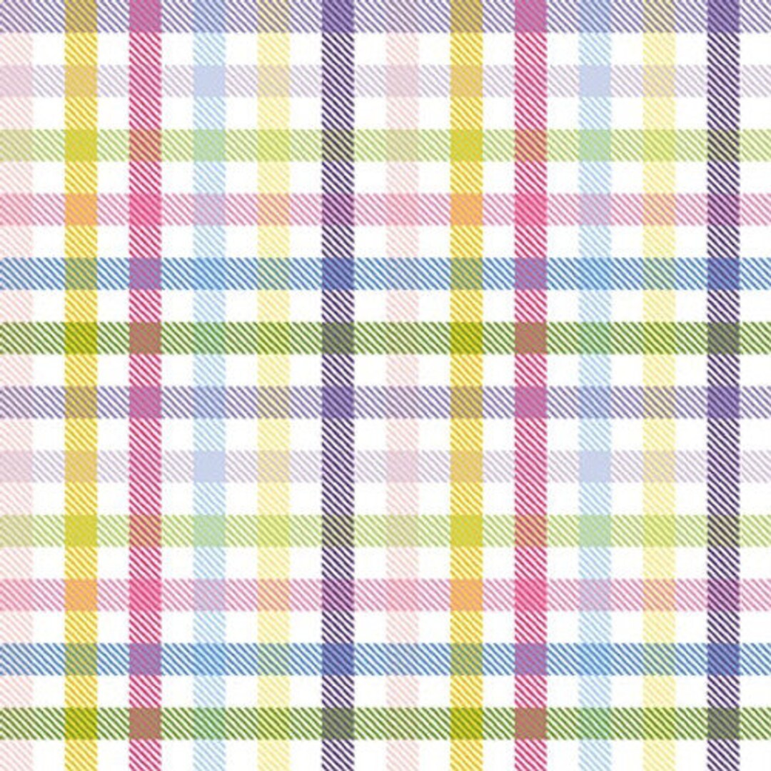 Half Yard Hoppy Hunting Easter Plaid by Henry Glass Easter Cotton ...