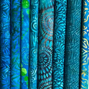 Vibrant Batik Color Bundles Assorted Colorful Batik Fat Quarter Sets ...