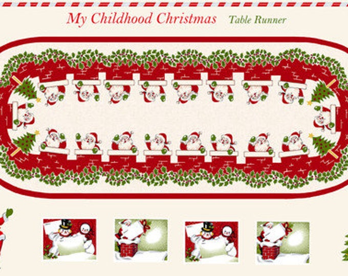 Panel - My Childhood Christmas Retro Vintage Christmas Santa Claus ...