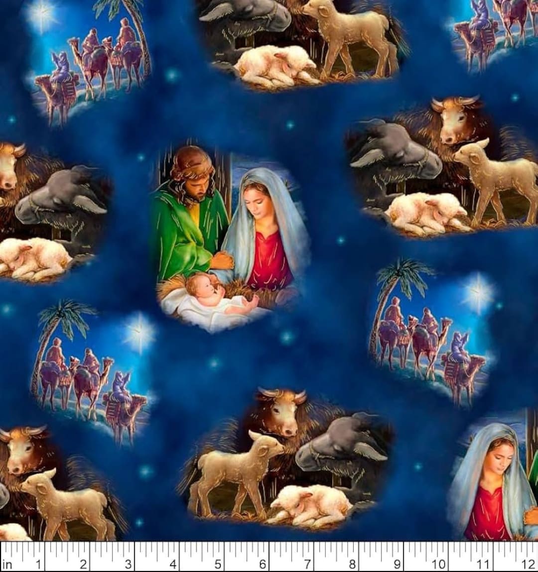 Half Yard Newborn King Nativity Scene Vignettes by Quilting Treasures ...