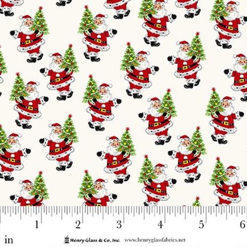 Half Yard - Santa's Coming to Town by Henry Glass Retro Vintage 50s ...