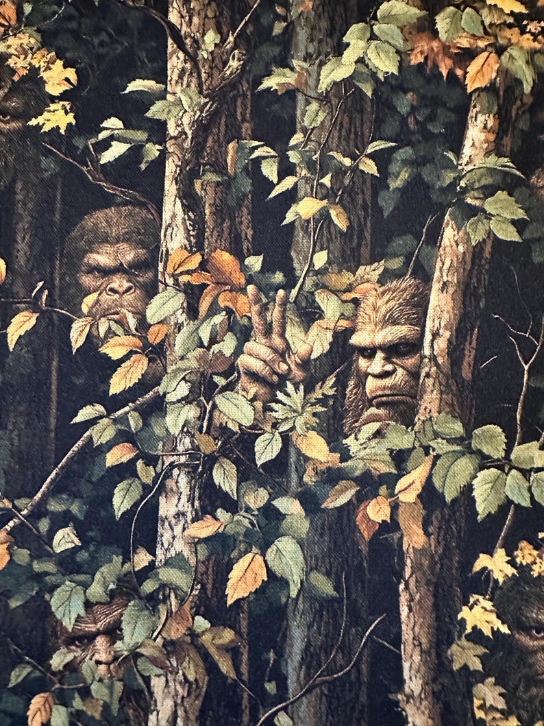 NEW! Half Yard - Legendary Loner Peekaboo! by 3 Wishes - USA Sasquatch ...
