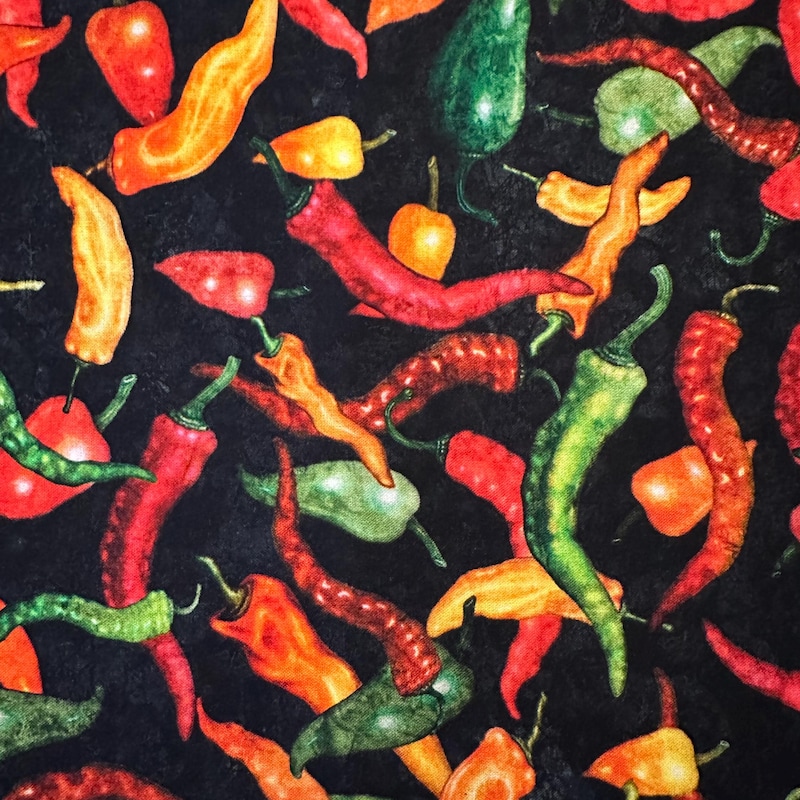 Chili Pepper Fabric - Etsy