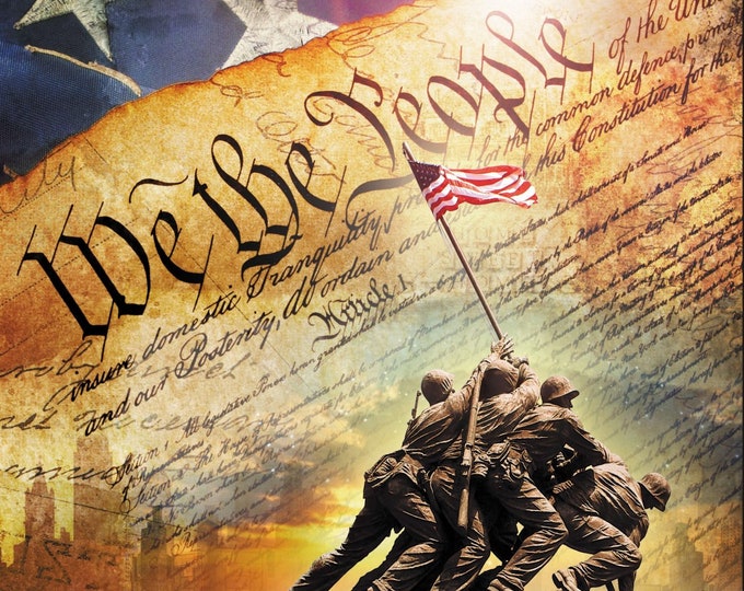 Panel - We the People USA Constitution Iwo Jima Memorial by David ...