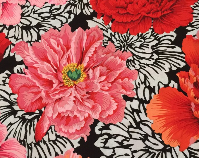 MILLEFIORE BLUE 108 Wide Backing Fabric Sateen Cotton Kaffe Fassett ...