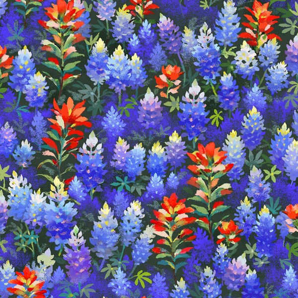 Bluebonnet Fabric - Etsy
